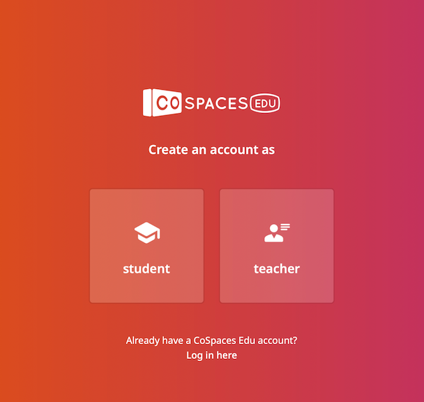 CoSpaces: Einen CoSpaces Account erstellen